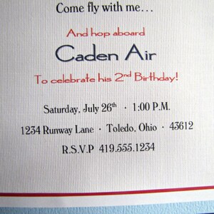 Airplane Party Invitations, Time Flies Birthday, Plane Baby Shower ...