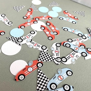 Vintage Race Car Confetti, Two Fast Birthday Party Decoration, Fast One ...