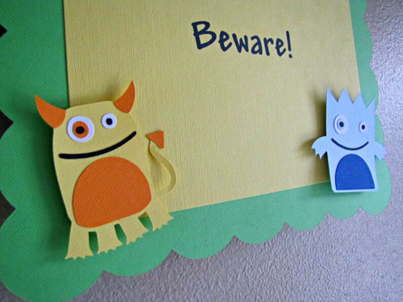 Monster Birthday Party Door Sign | Etsy