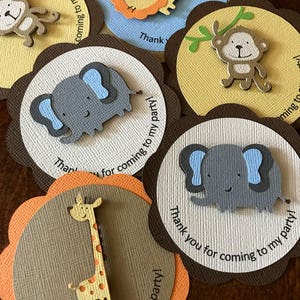 Personalized Safari Birthday Party Favor Tags, Jungle Baby Shower Gift ...