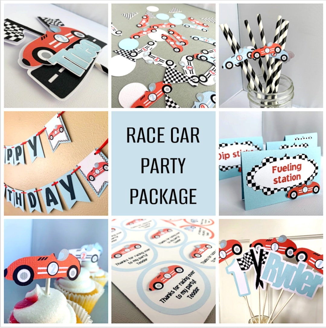 Race Car Party Package, Two Fast Birthday Decorations, Fast One Party ...