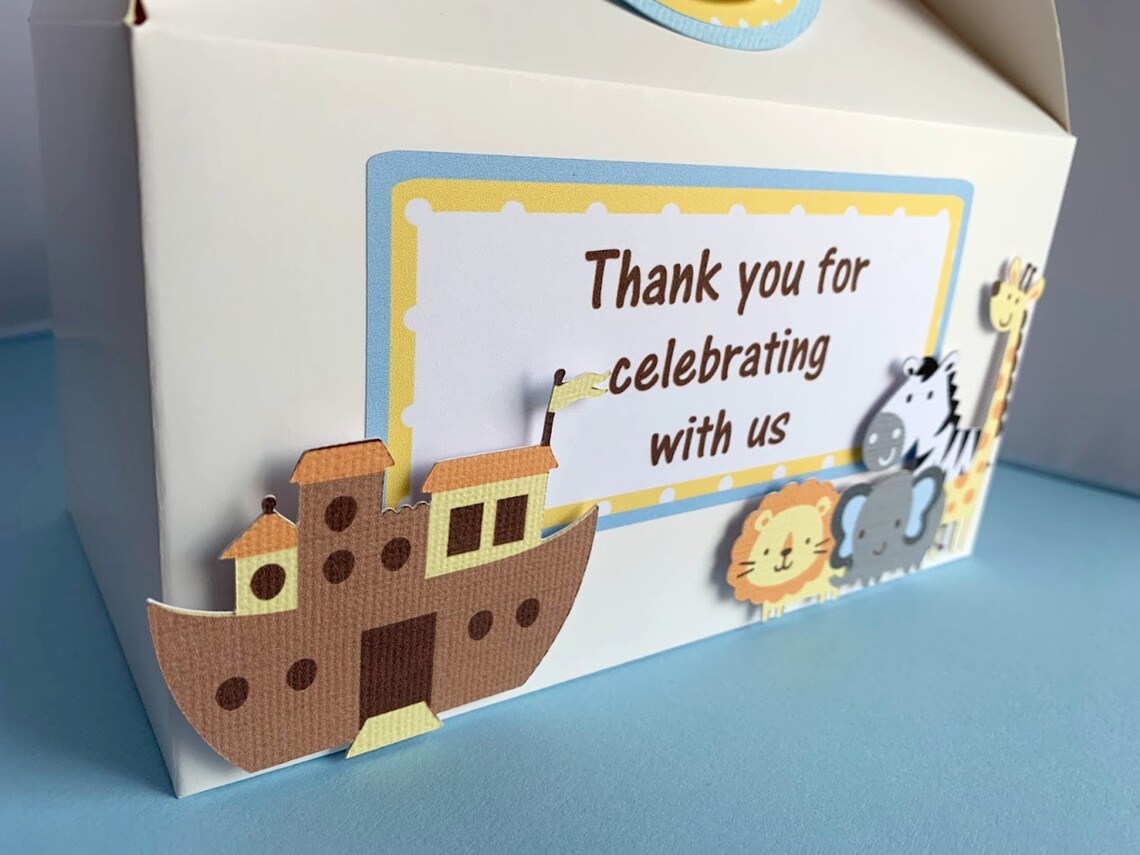 Noah's Ark Favor Boxes Noahs Ark Birthday Party Goodie | Etsy