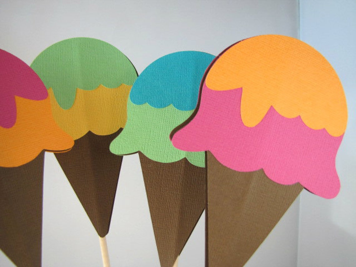 Ice Cream Cone Centerpiece Ice Cream Birthday Party - Etsy