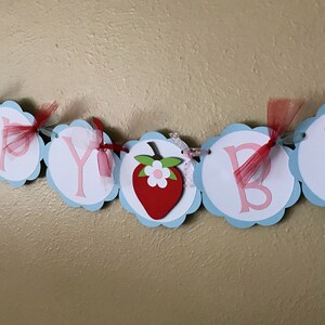 Strawberry Party Banner, Strawberry Birthday Decoration, Berry Sweet ...