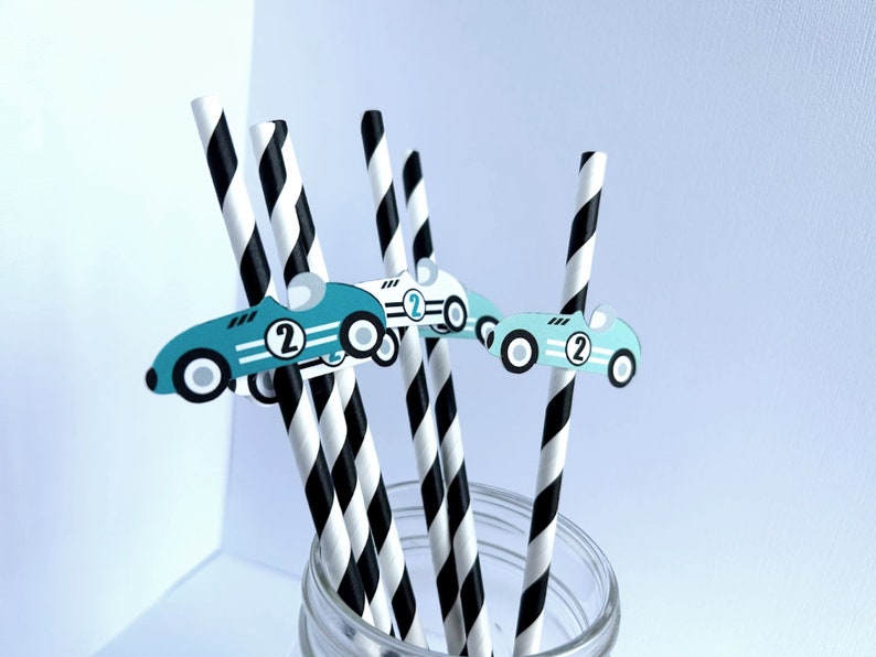 Race Car Party Straws, Two Fast Birthday Decorations, Set of 10 - Etsy
