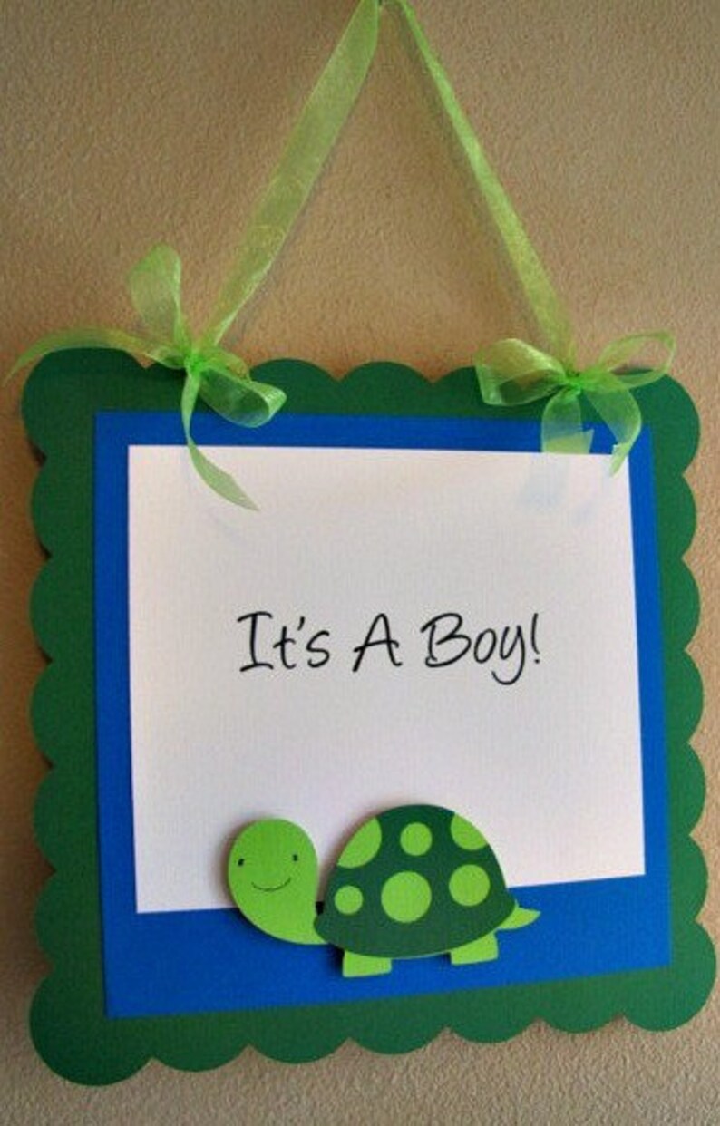 Turtle Baby Shower Door Sign Turtle Birthday Party Decoration - Etsy