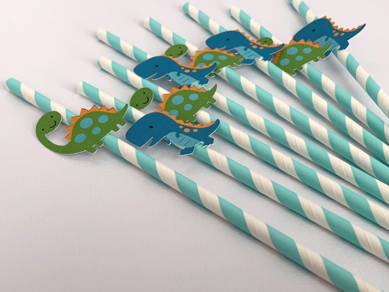 Dinosaur Party Straws Dinosaur Birthday Party Decoration | Etsy
