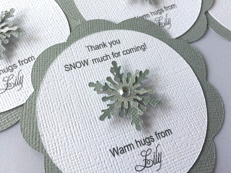 Snowflake Place Cards Winter Wonderland Food Labels Winter - Etsy