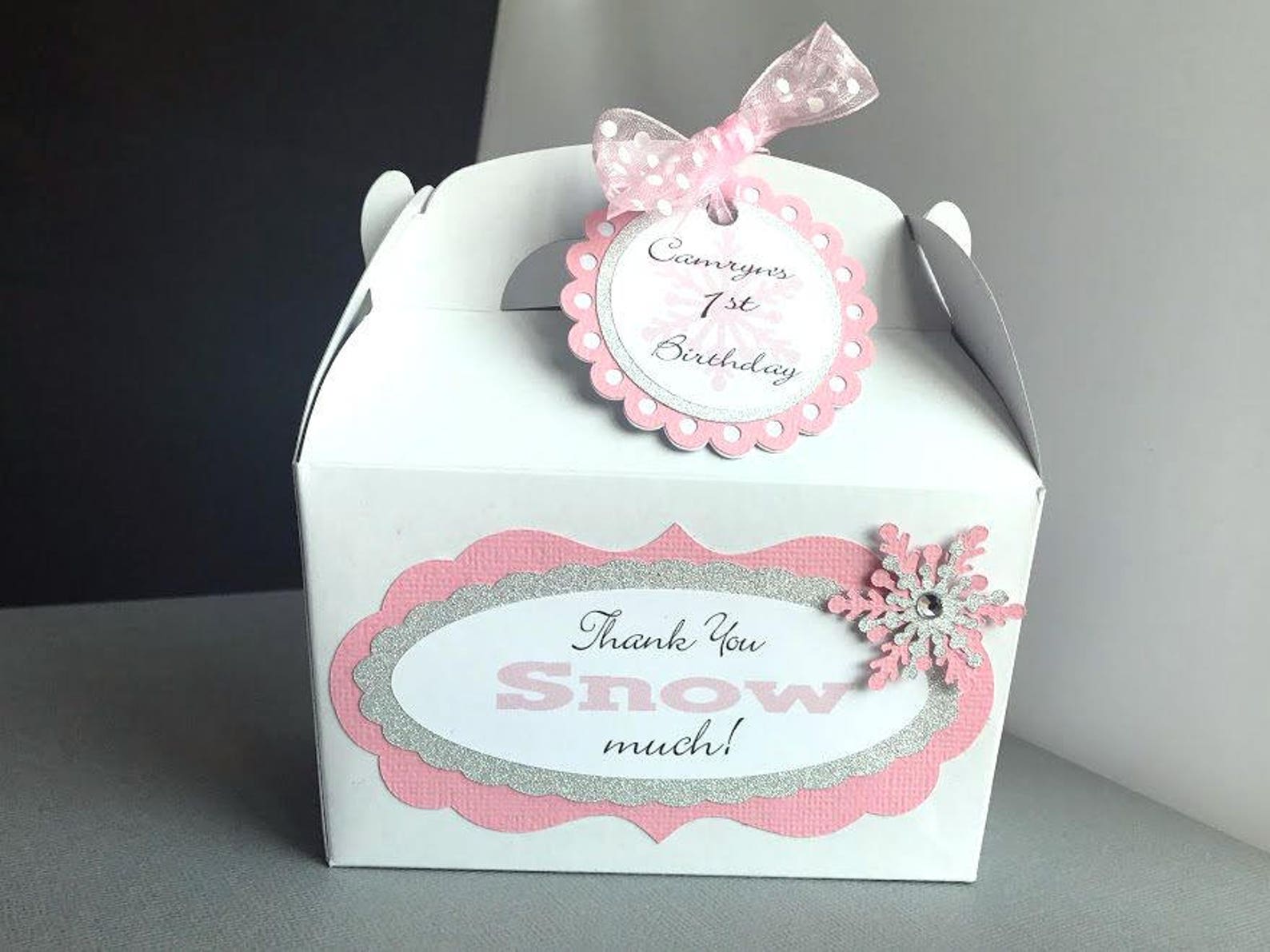 Snowflake Favor Boxes Winter Wonderland Goodie Box Winter | Etsy