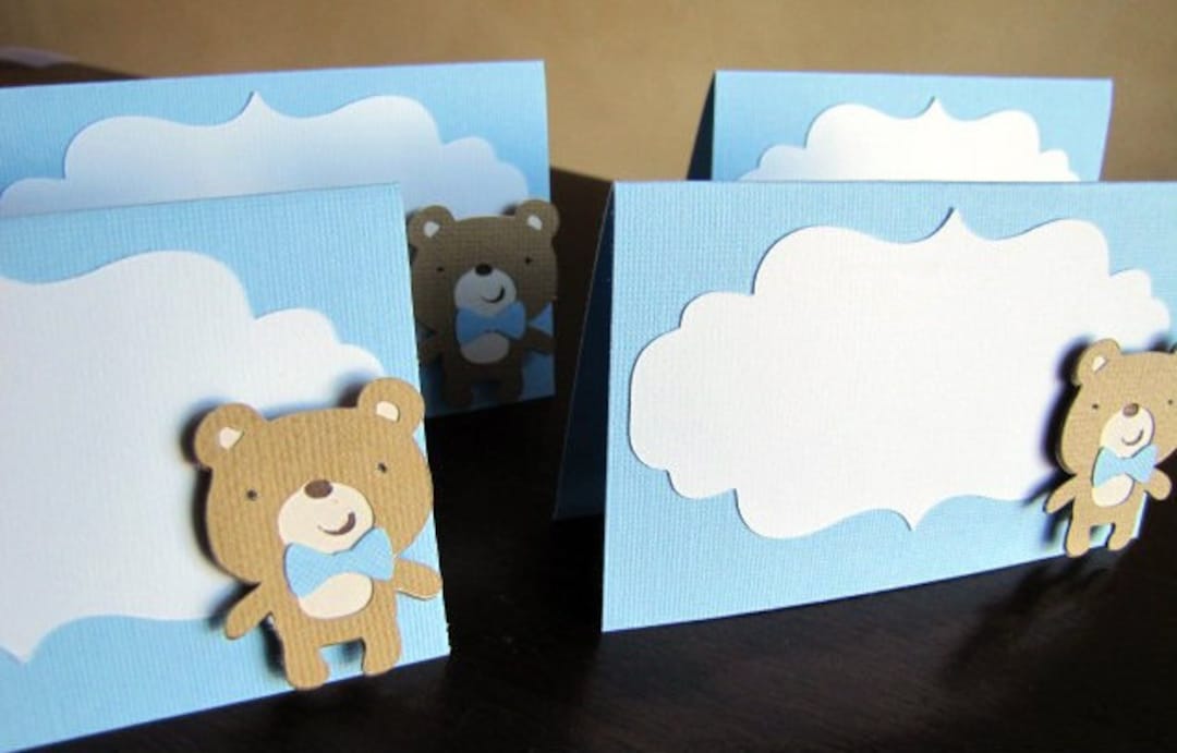 Teddy Bear Food Labels, Beary 1st Birthday Party Place Cards, Bear Baby ...