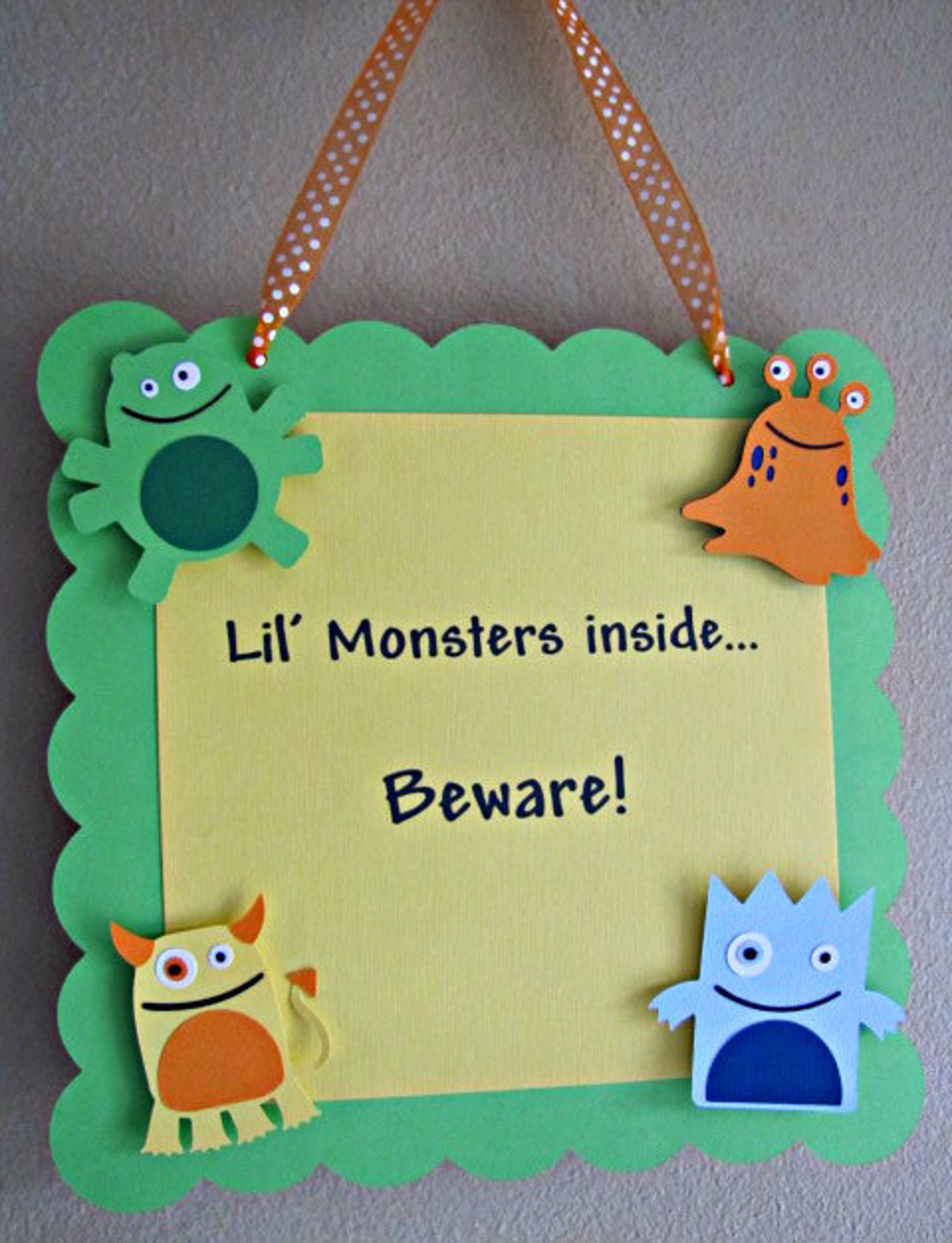 Monster Birthday Party Door Sign | Etsy