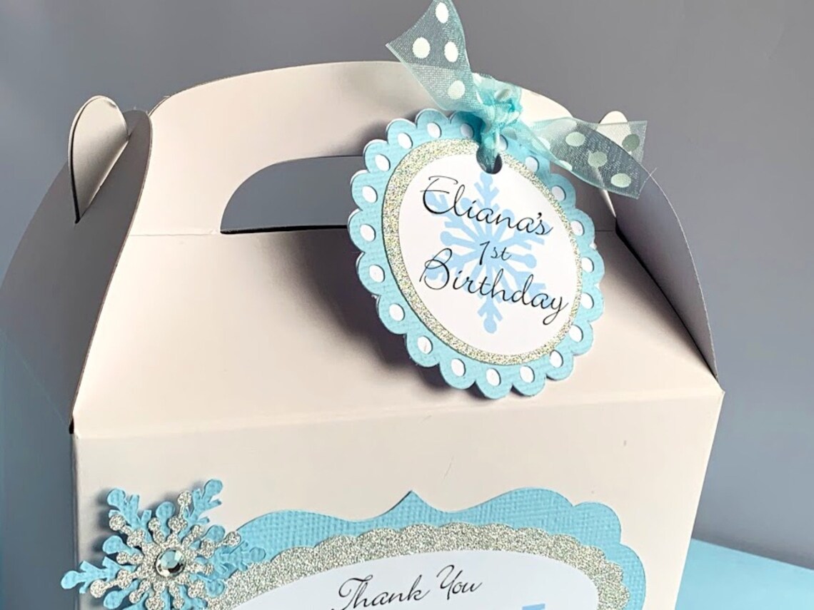 Winter Wonderland Party Favor Boxes, Frozen Treat Box, Winter ...