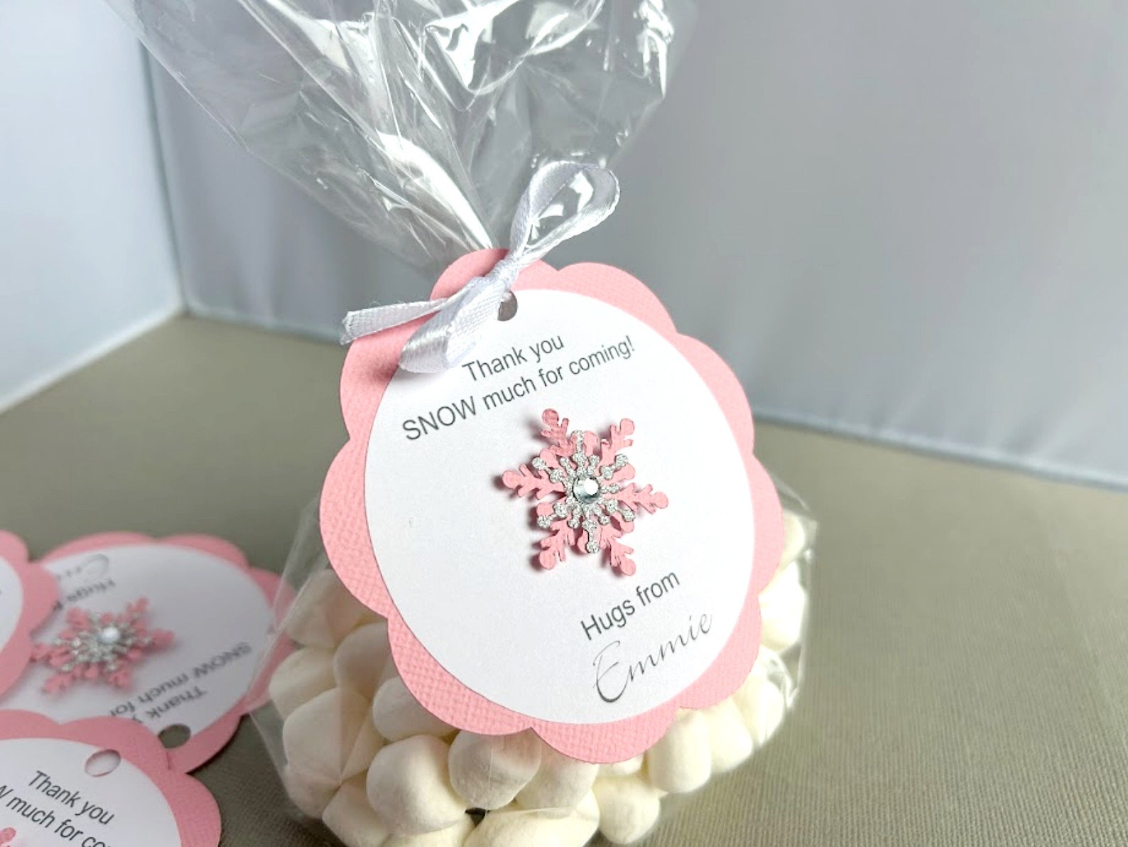 Personalized Snowflake Thank You Tags: Winter Onederland Birthday Party ...