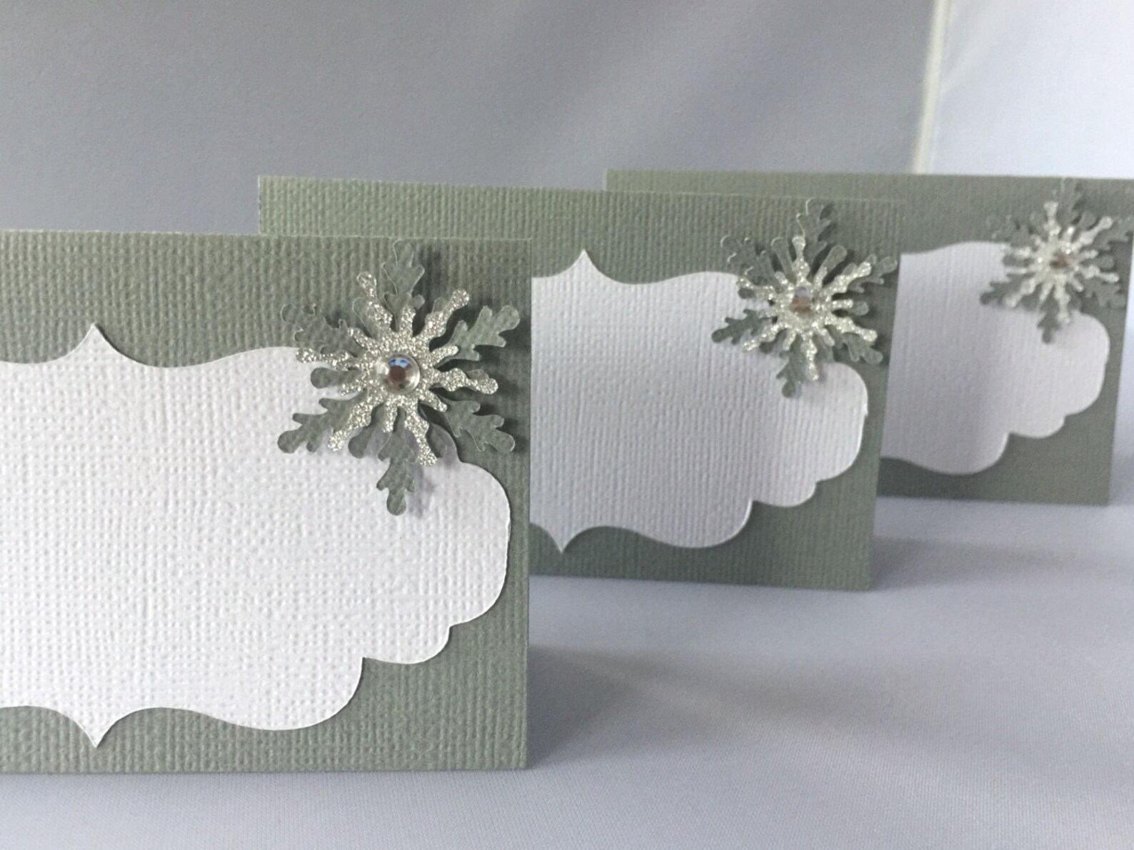 Snowflake Place Cards Winter Wonderland Food Labels Winter | Etsy