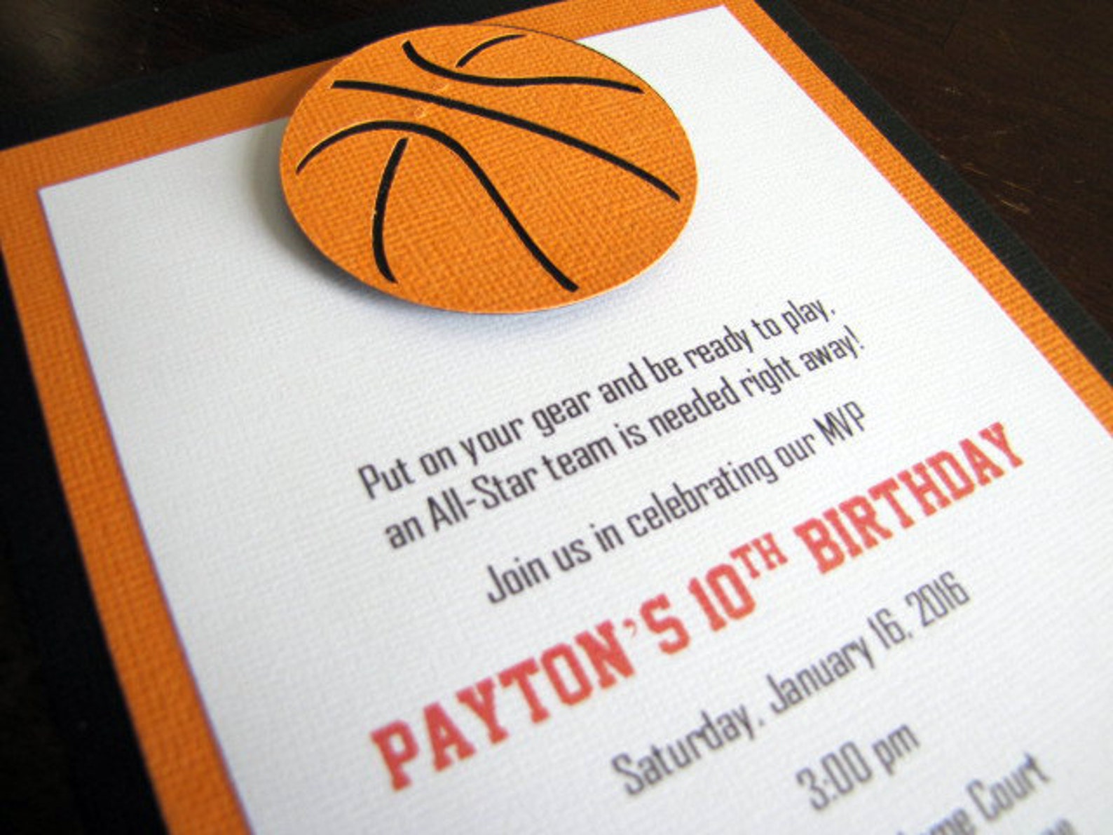 Basketball Birthday Party Invitations Set of 12 | Etsy