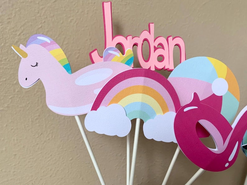 Pool Party Centerpiece Pool Floatie Birthday Decoration - Etsy