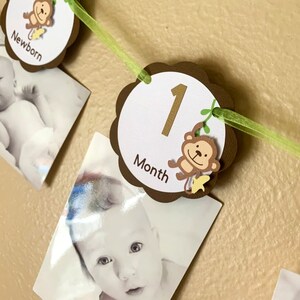 Monkey Party Cake Topper, Girl Monkey Birthday Decoration, Jungle Cake ...