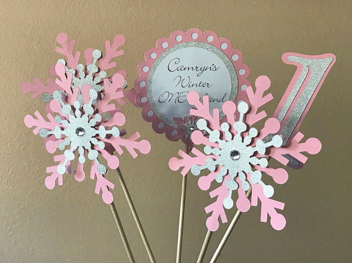 Snowflake Party Centerpiece Winter Onederland Decoration - Etsy