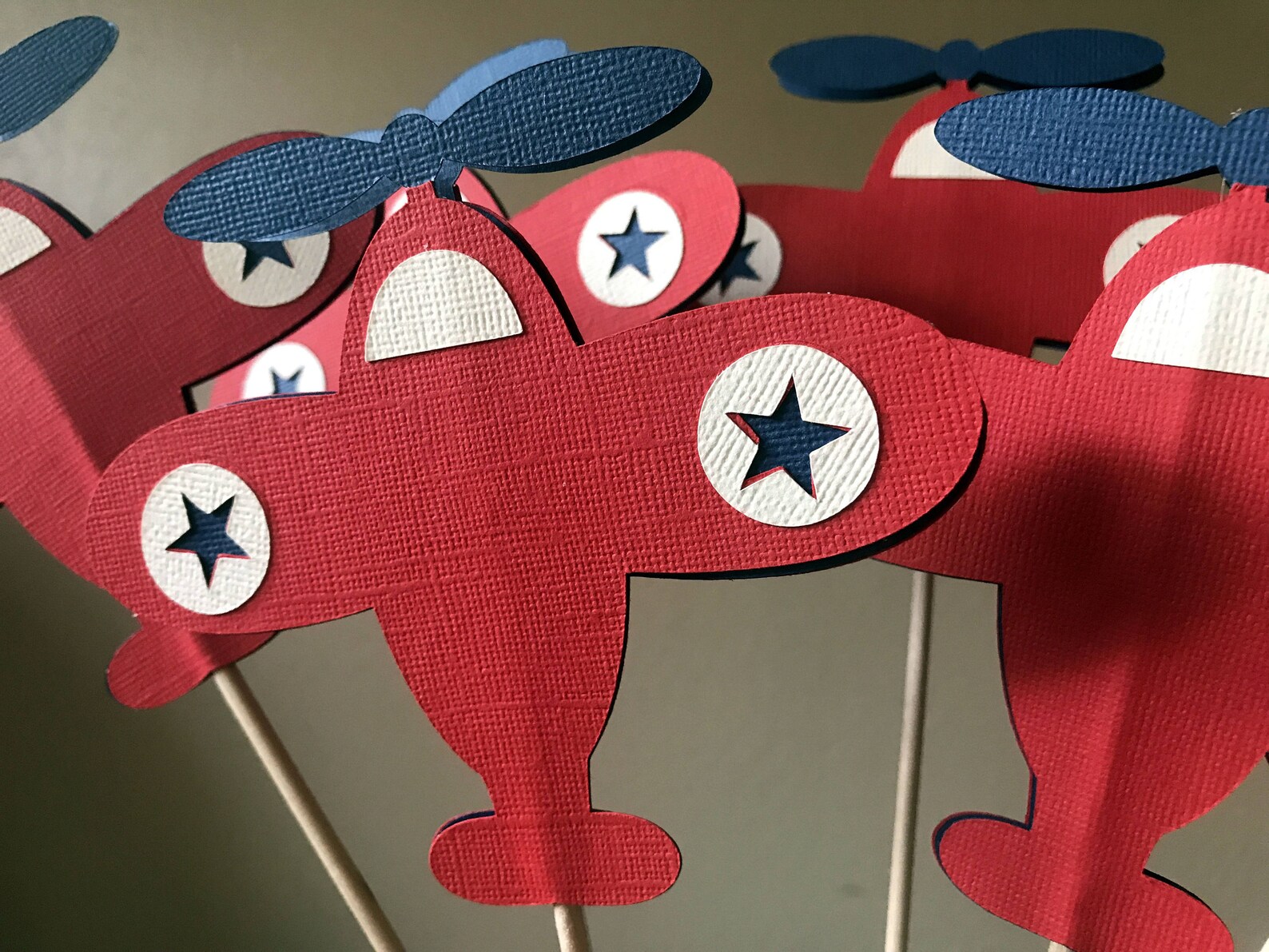 Airplane Party Centerpiece, Vintage Biplane Baby Shower Decoration ...