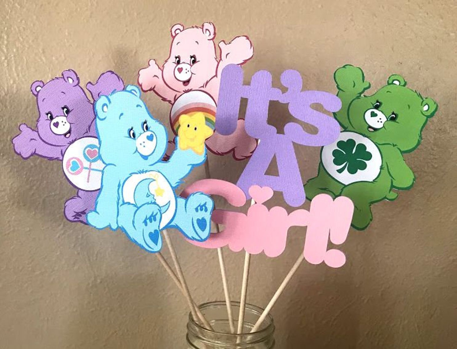 Care Bear Baby Shower Centerpiece Care Bears Birthday Party | Etsy