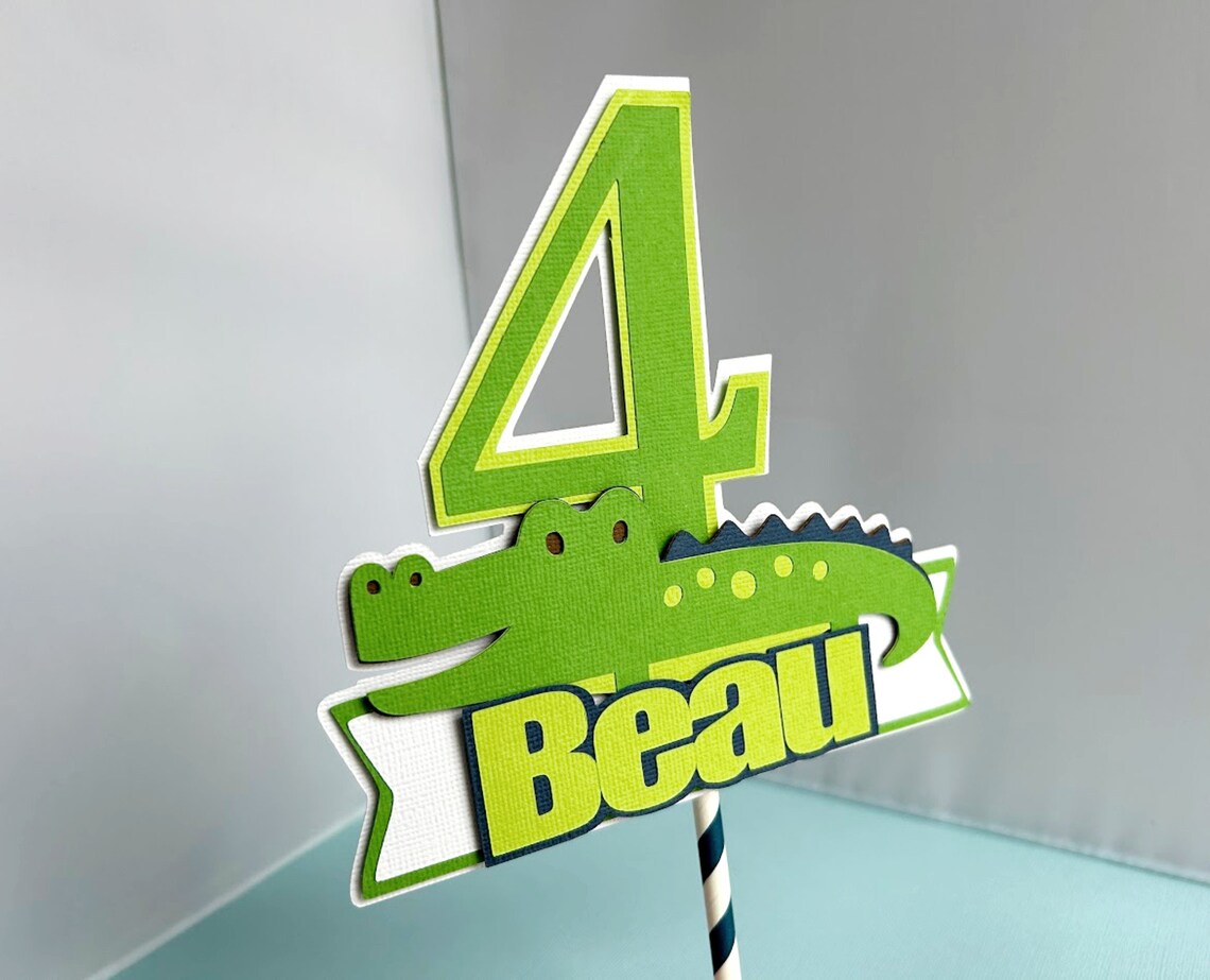 Alligator Cupcake Toppers, Crocodile Party Decoration, Reptile Birthday ...