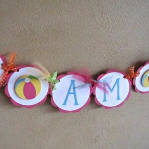 Beach Ball Party Banner, Beachball Birthday Decoration, Pool Party ...