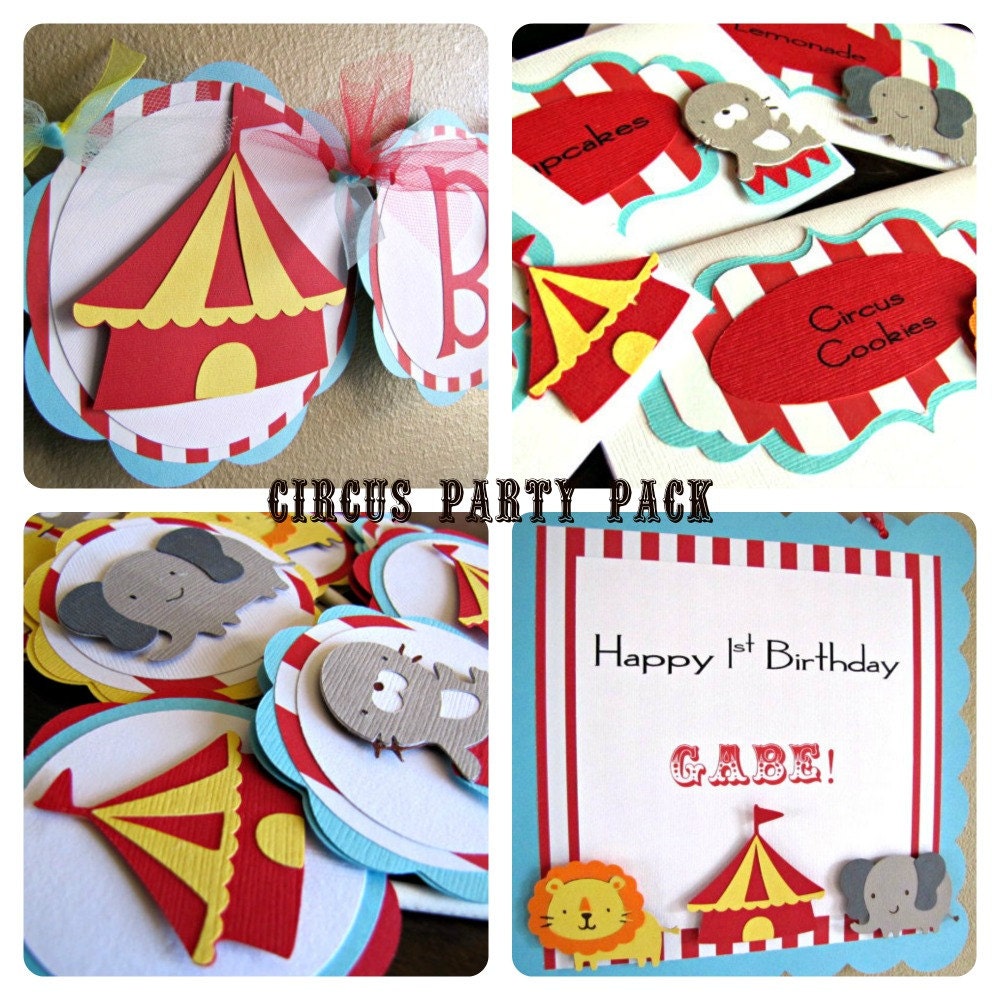 Circus Birthday Party Package Carnival Birthday Party - Etsy