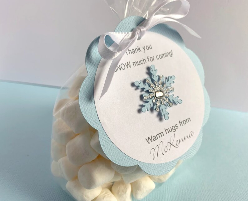 Personalized Snowflake Favor Tags, Winter Onederland Party Thank You ...