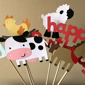 Farm Animal Favor Tags, Barn Birthday Party Goodie Bag Tag, Farm Baby ...