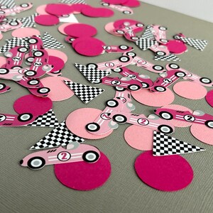 Pink Race Car Confetti, Girl Fast One Party Decoration, Two Fast ...
