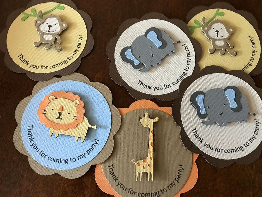 Personalized Safari Birthday Party Favor Tags, Jungle Baby Shower Gift ...