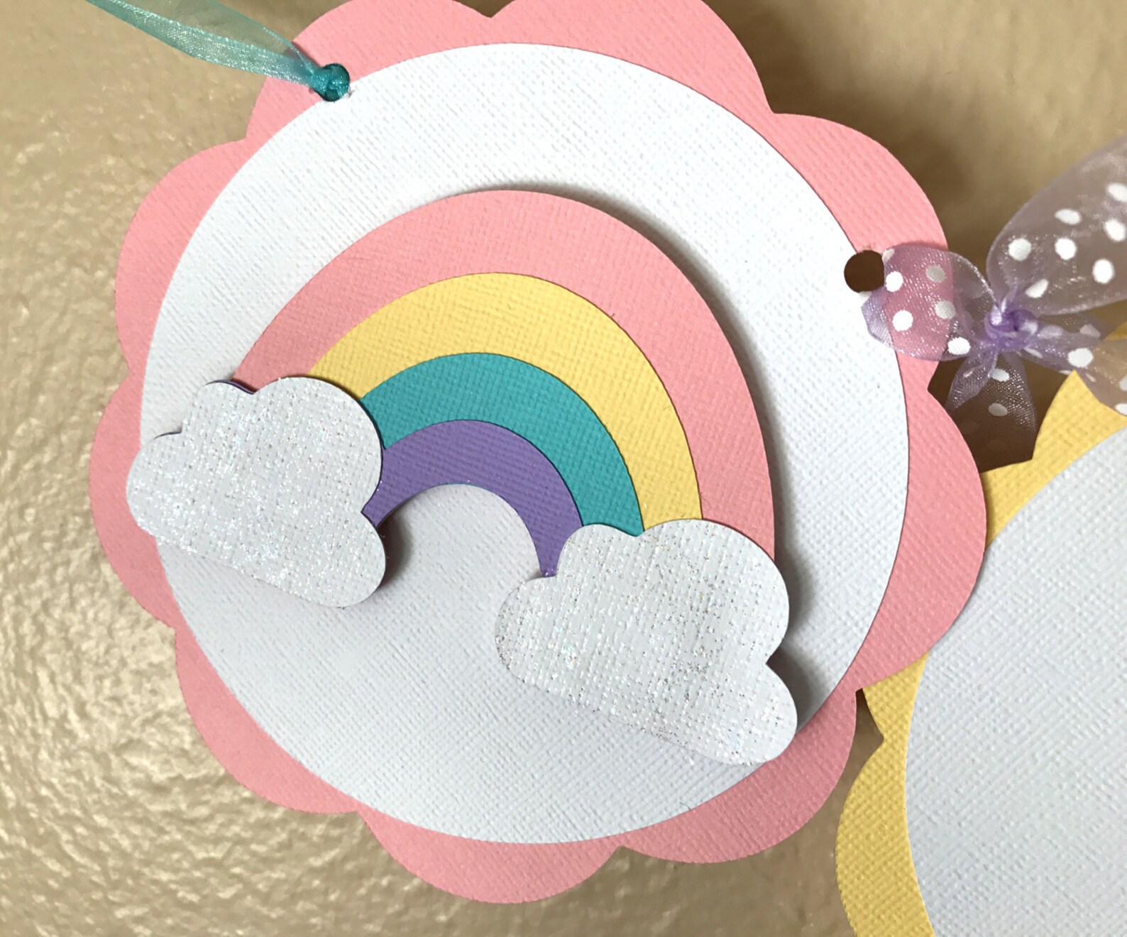 Rainbow Party Banner Pastel Rainbow Birthday Decoration - Etsy