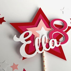 Star Party Cake Topper, American Birthday Party, Girl Doll Party ...
