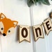 Woodland High Chair Banner Forest Animal 1st Birthday - Etsy