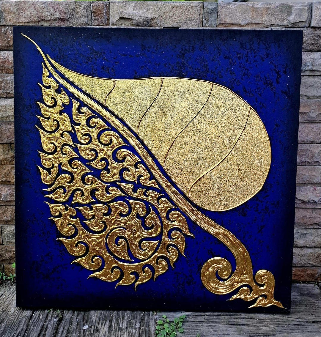 The Gilded Painting of Bodhi Leaf is a Meticulously Crafted Masterpiece ...