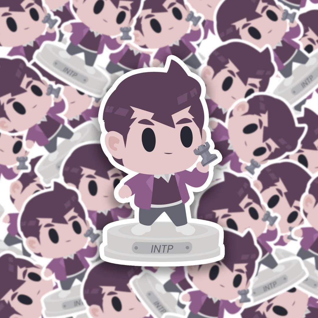 INTP Personality Sticker Cute MBTI Character Sticker for Laptop, Water ...