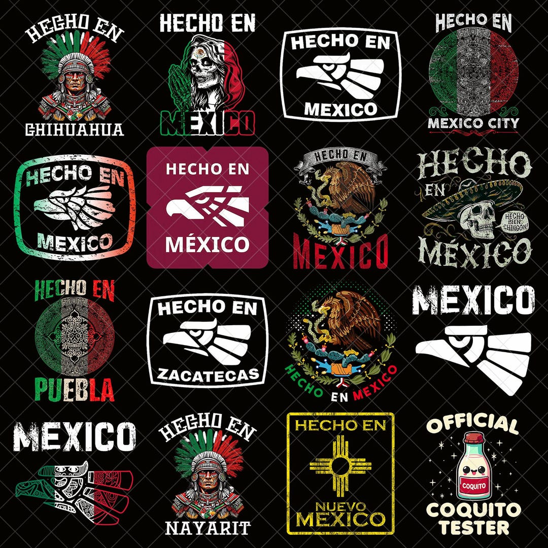 Made in Mexico Png Bundle, Mexico Png Bundle,september 16th Png ...