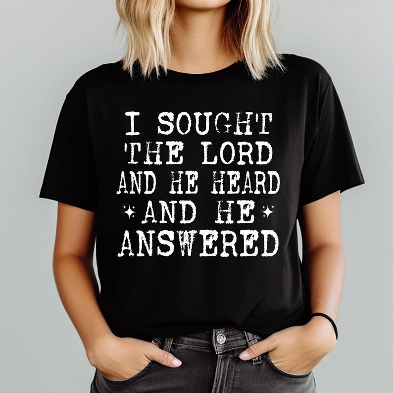 I Sought the Lord PNG, Psalm 34 4 Bible Verse Sublimation, Christian ...