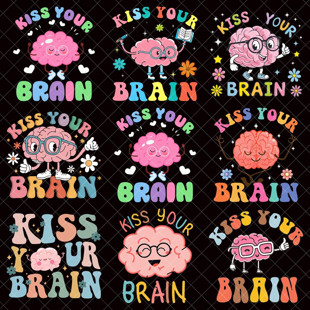 Kiss Your Brain Png Bundle, Teacher Appreciation Png, Teaching Squad ...