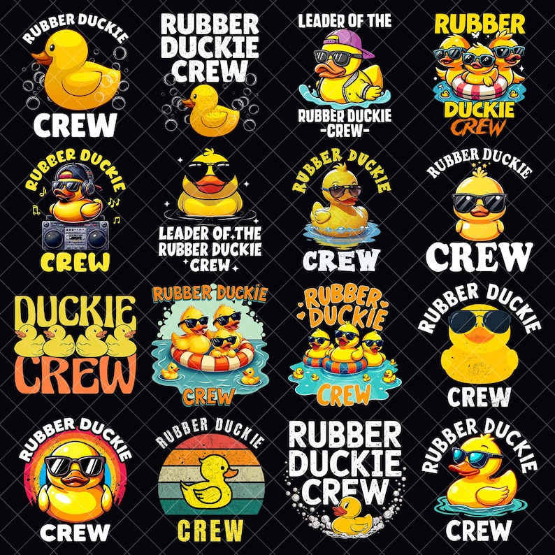Funny Rubber Duckie Crew PNG Bundle, Cruise Duck Matching Group ...