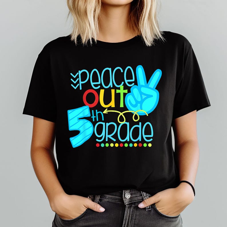 Peace Out 5th Grade 2025 Png Bundle, Fifth Grade Graduation, Cricut ...