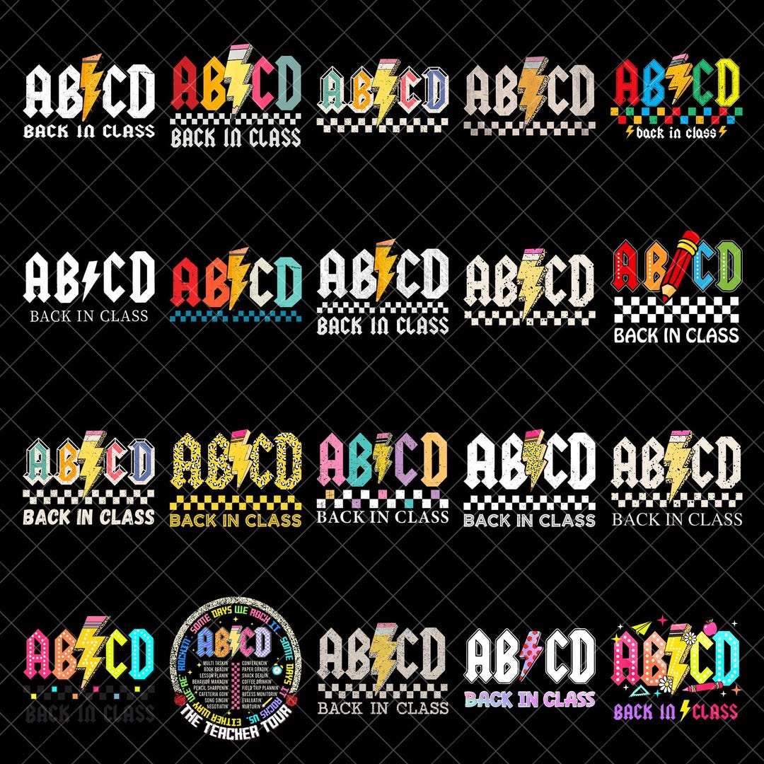 ABCD Teacher Png Bundle, First Day of School Png, Back to School Png ...