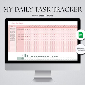 Daily Task Tracker | Google Sheet Template | Task Planner, ADHD Tracker ...