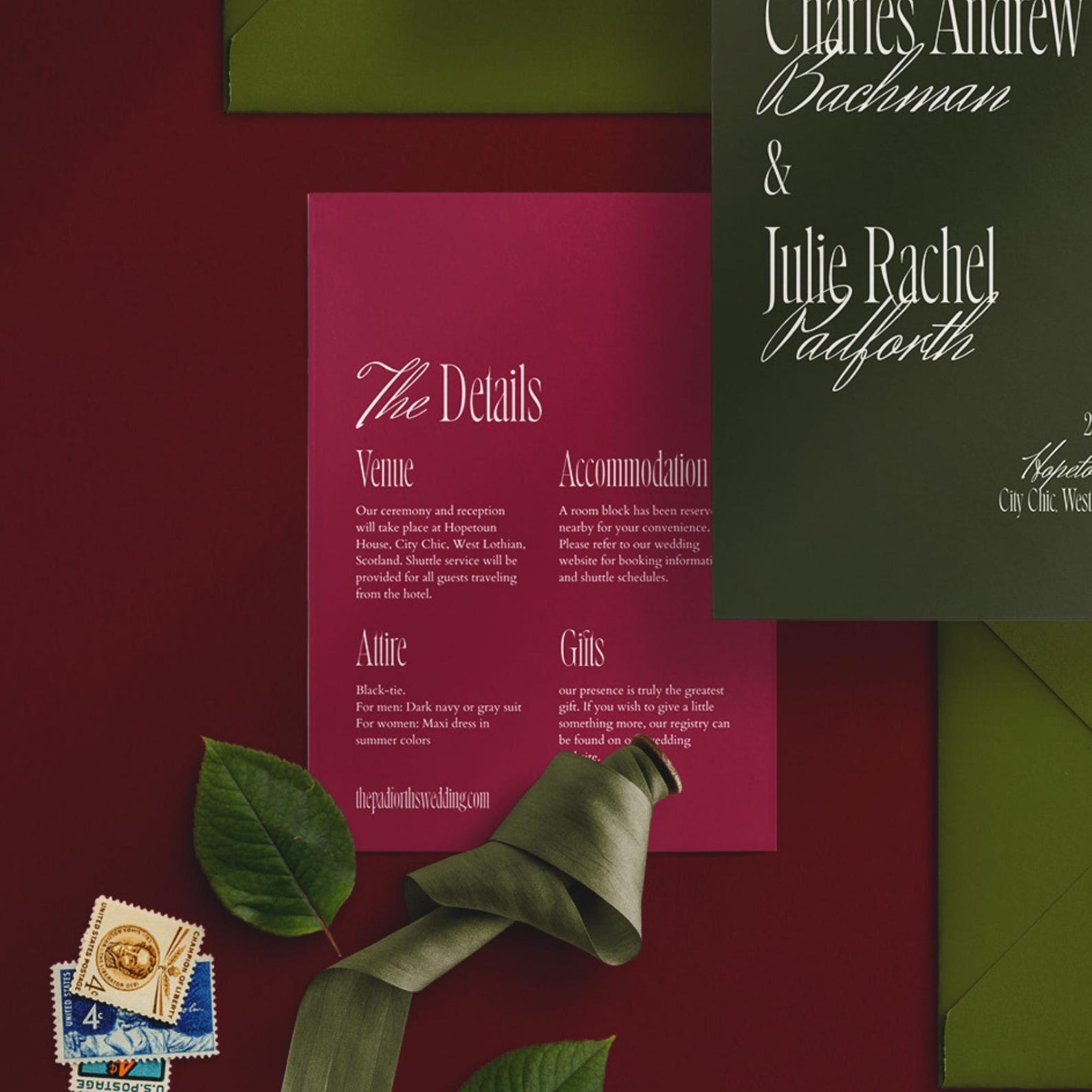 Colorful Wedding Invitation Suite, Editorial Style, Summer Garden Party ...