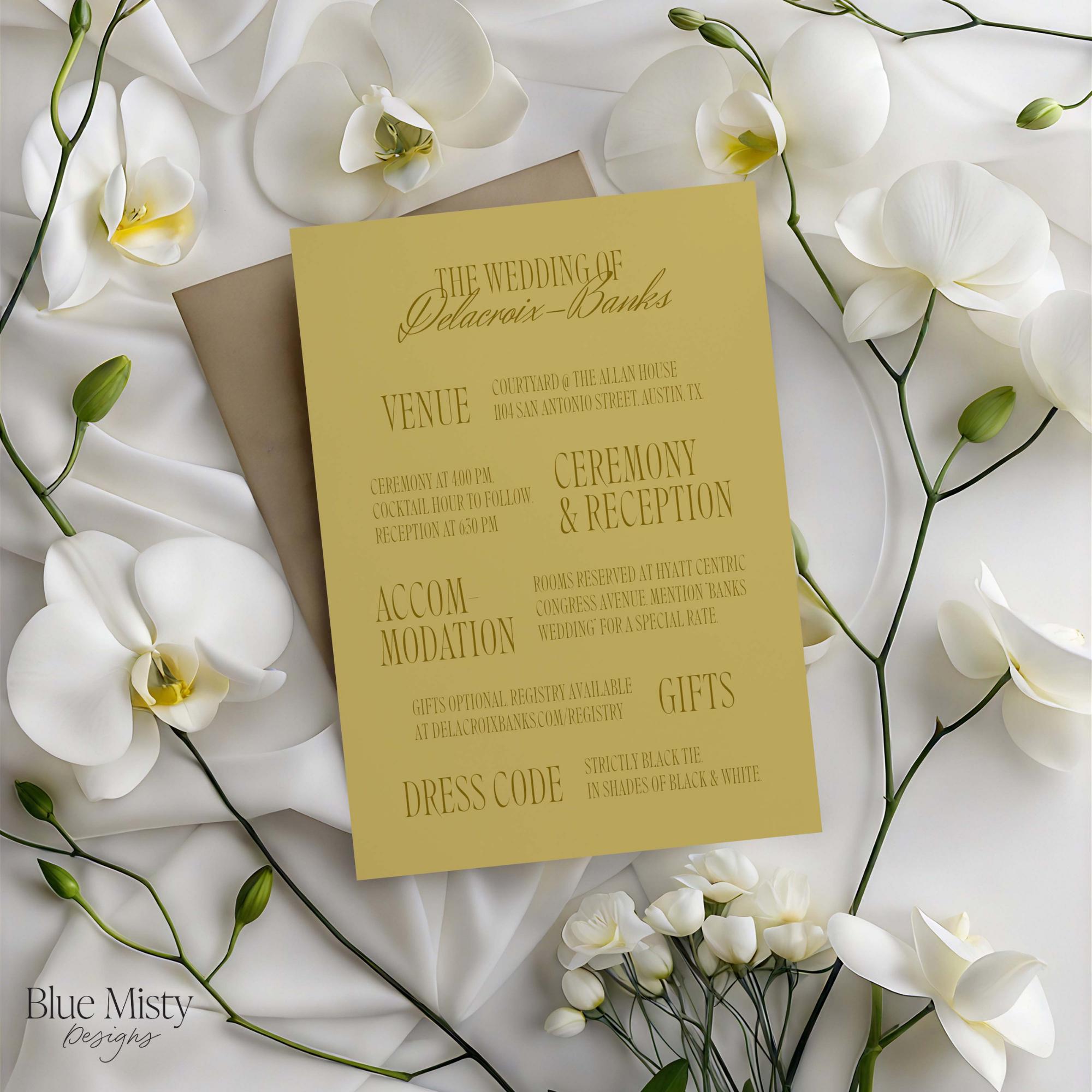 Editorial Style Wedding Invitation, Modern, Bold, Trendy, Statement ...