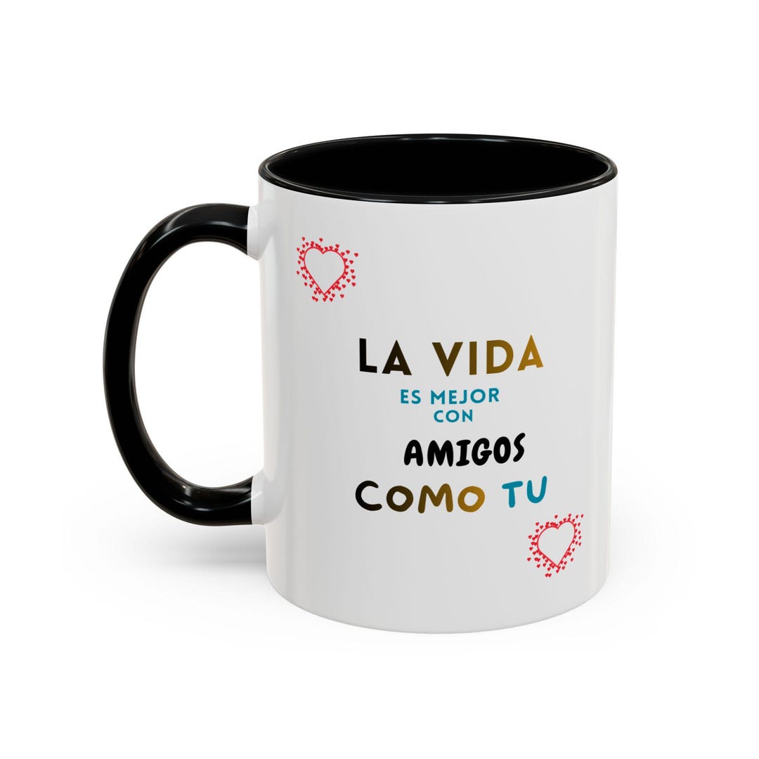 Mug With Motivational Phrase, Photo Heart Pink Floral Mug | Accent ...