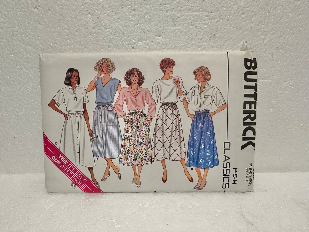 Flared or A-line Skirt Pattern 1986 Butterick 3826 Never Used or Cut ...