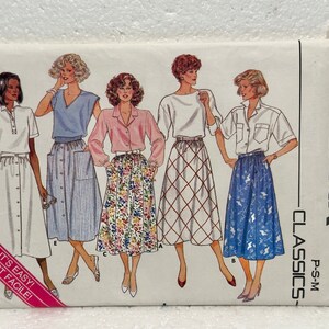 Flared or A-line Skirt Pattern 1986 Butterick 3826 Never Used or Cut ...