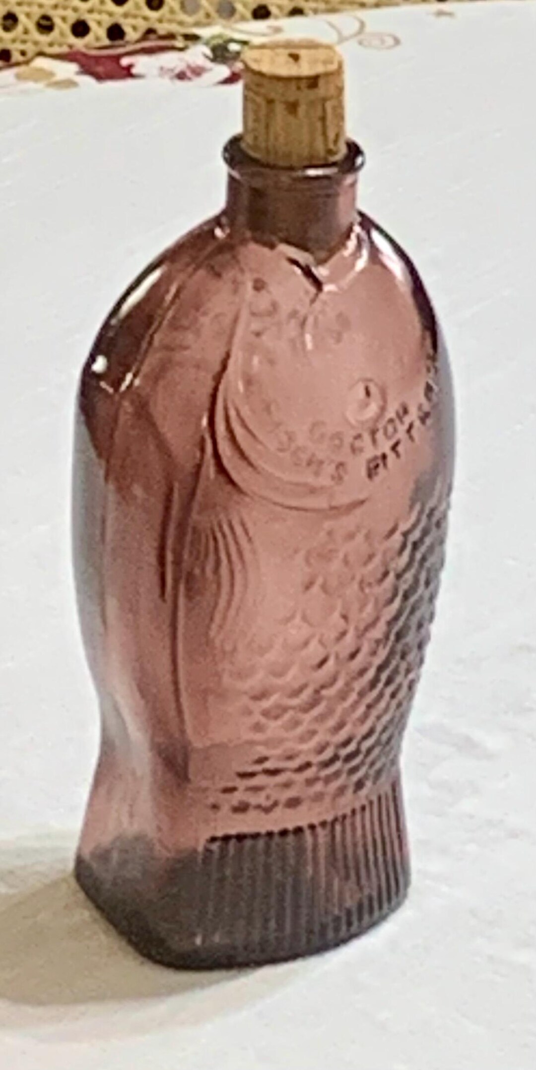 Vintage Dr.fisch’s Bitters Purple Glass Fish Bottle - Etsy