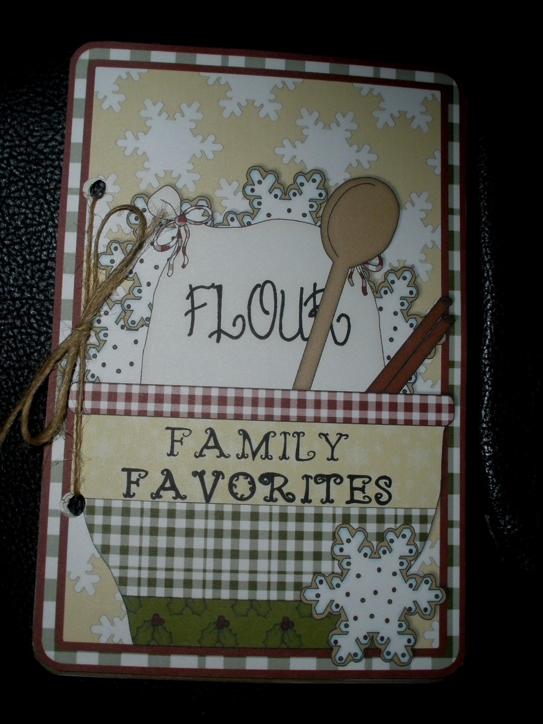 Mini Recipe Booklet Handmade Grandmas Family Favorites Country Prim ...